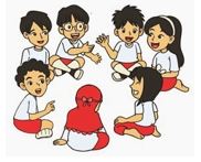 Saat istirahat Rara dan teman-temannya bercanda be...